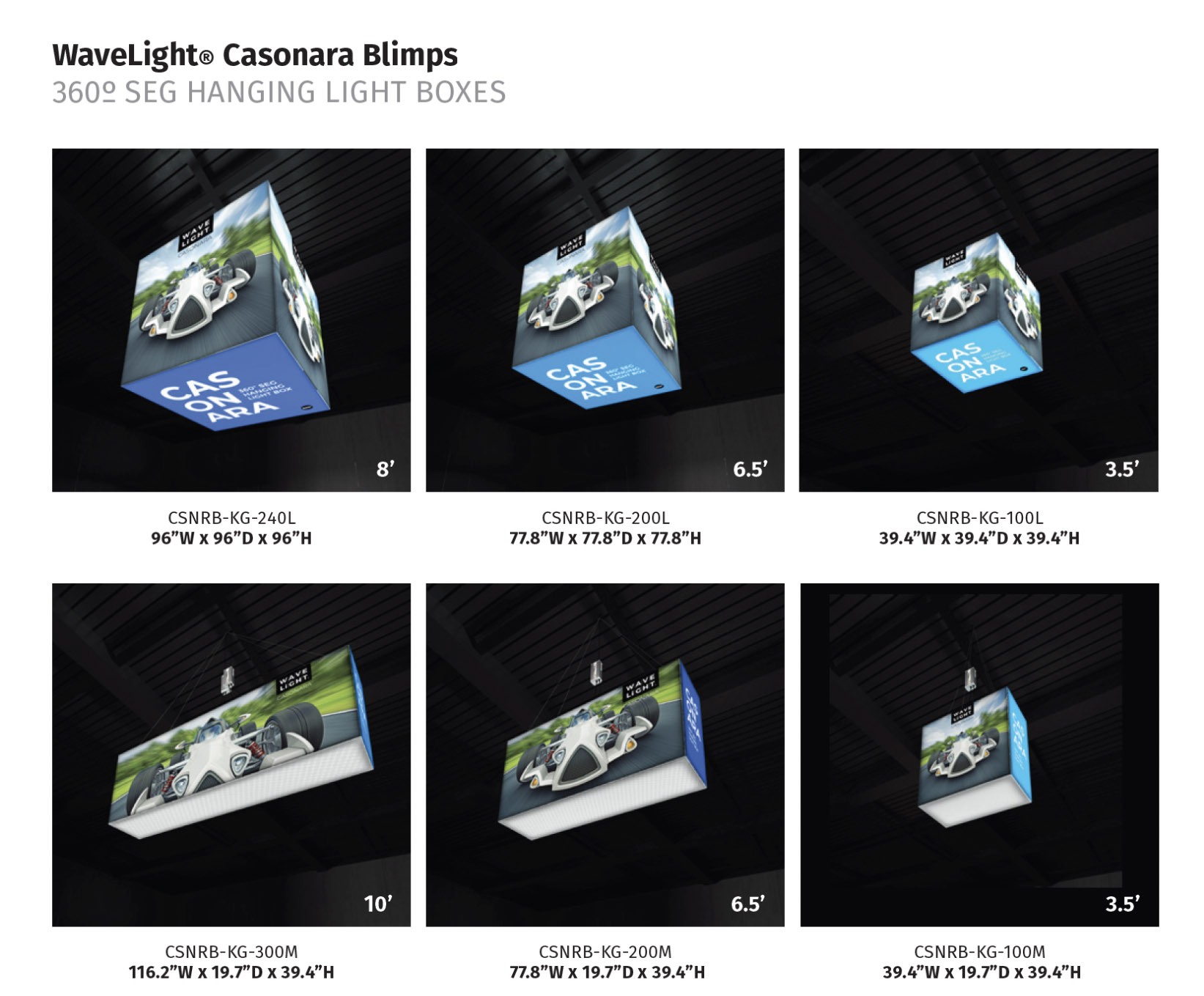 WaveLight® Casonara Blimp Cube 360º Hanging Light Box - Best Tradeshow ...