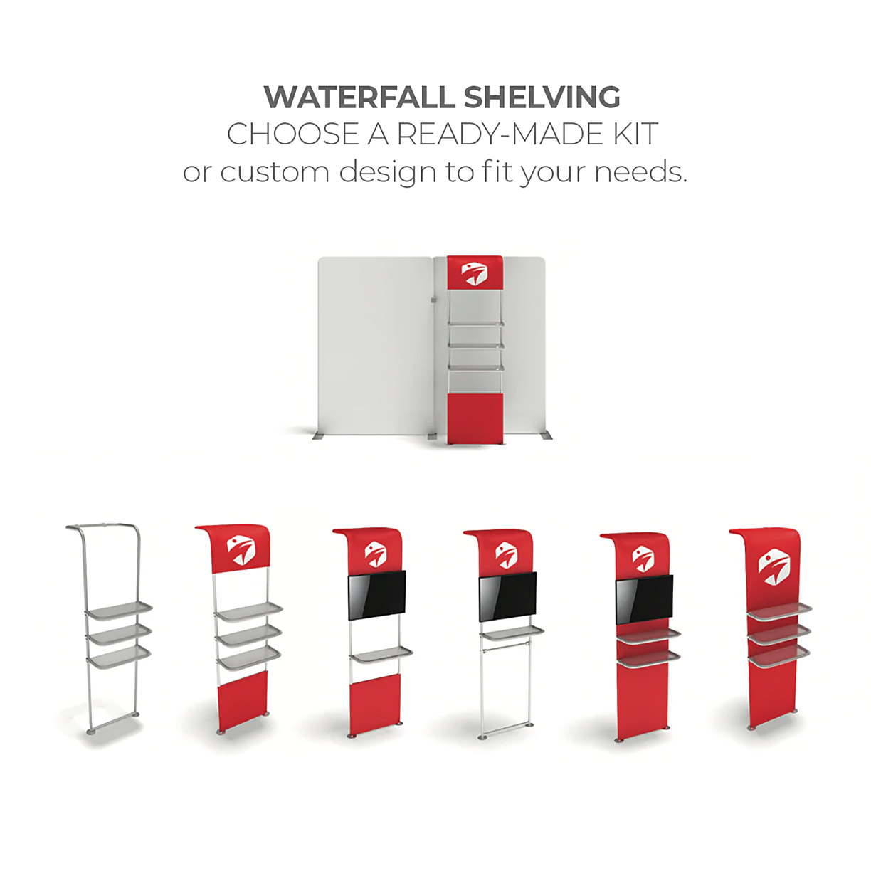 Waterfall Display Shelving For WaveLine Media® Displays - Best ...