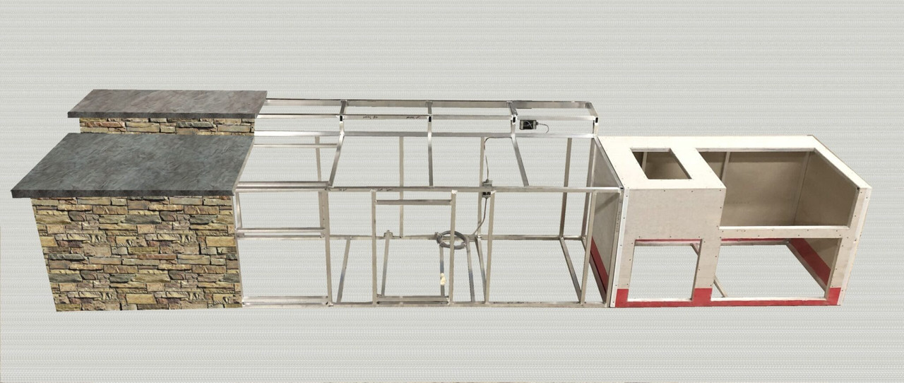 Custom RTF (Ready to Finish) BBQ Island Structure