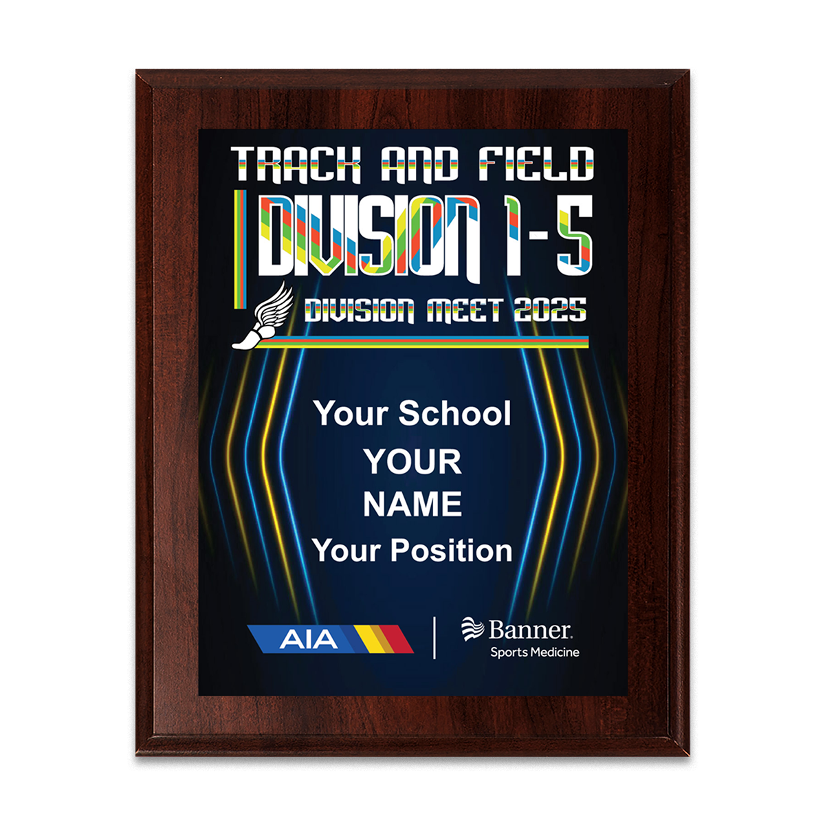 2025 AIA Track & Field Division Meet 8x10 Plaque
