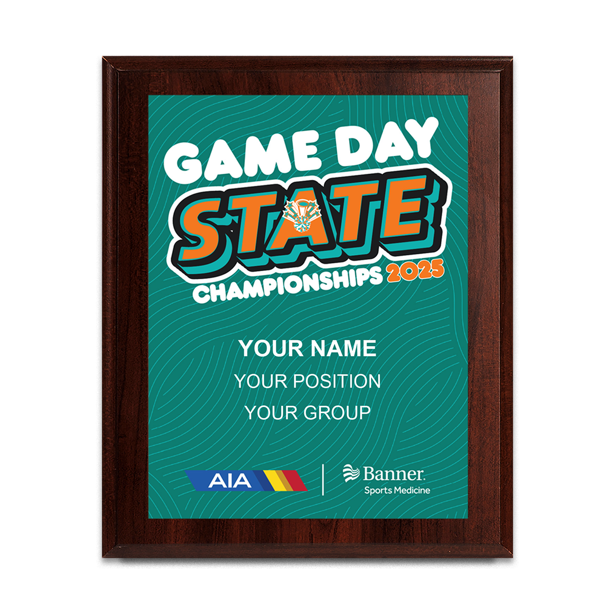 2025 AIA Spiritline Game Day State Championships 8x10 Plaque