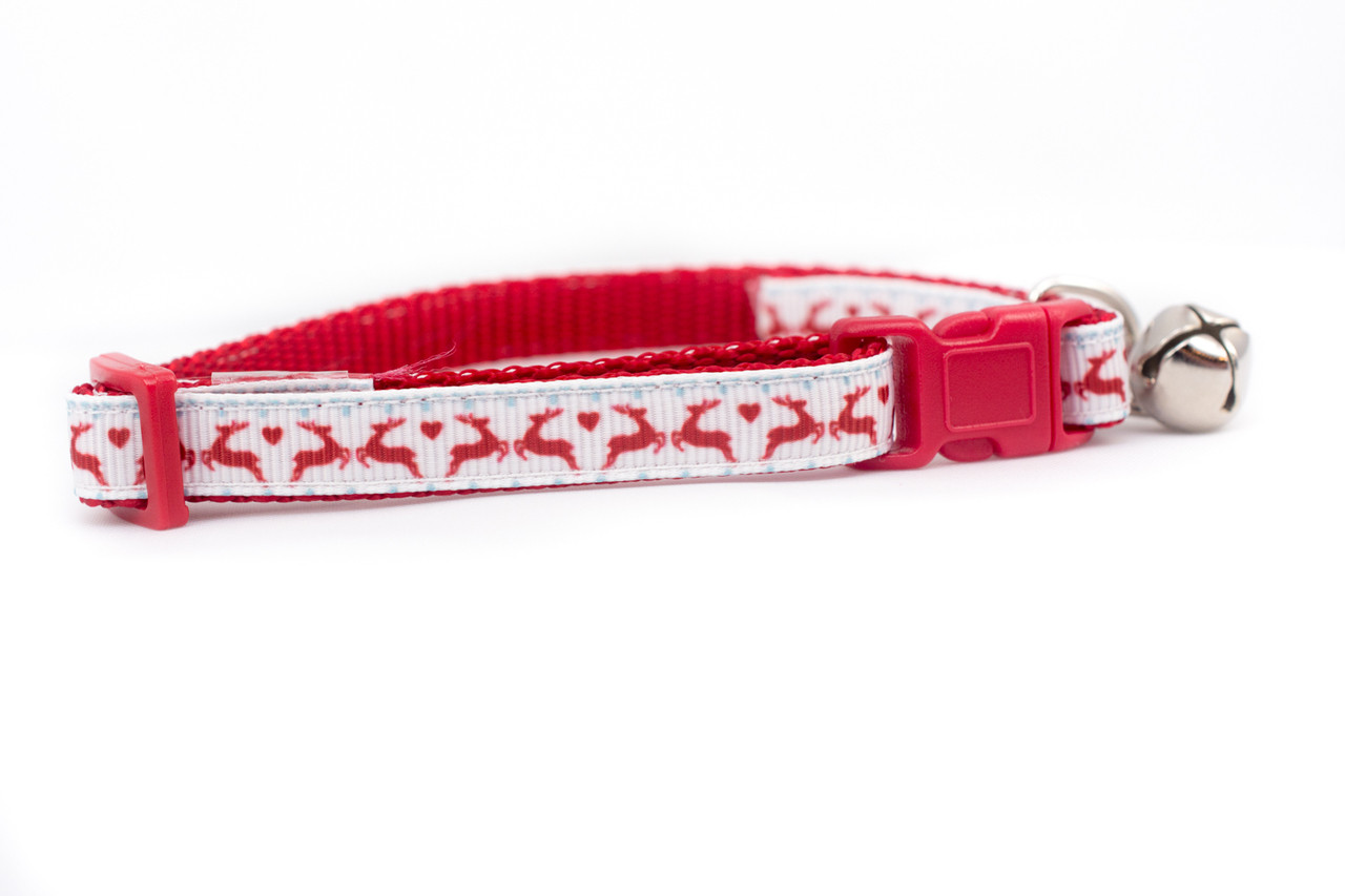 Red Reindeer Cat Collar
