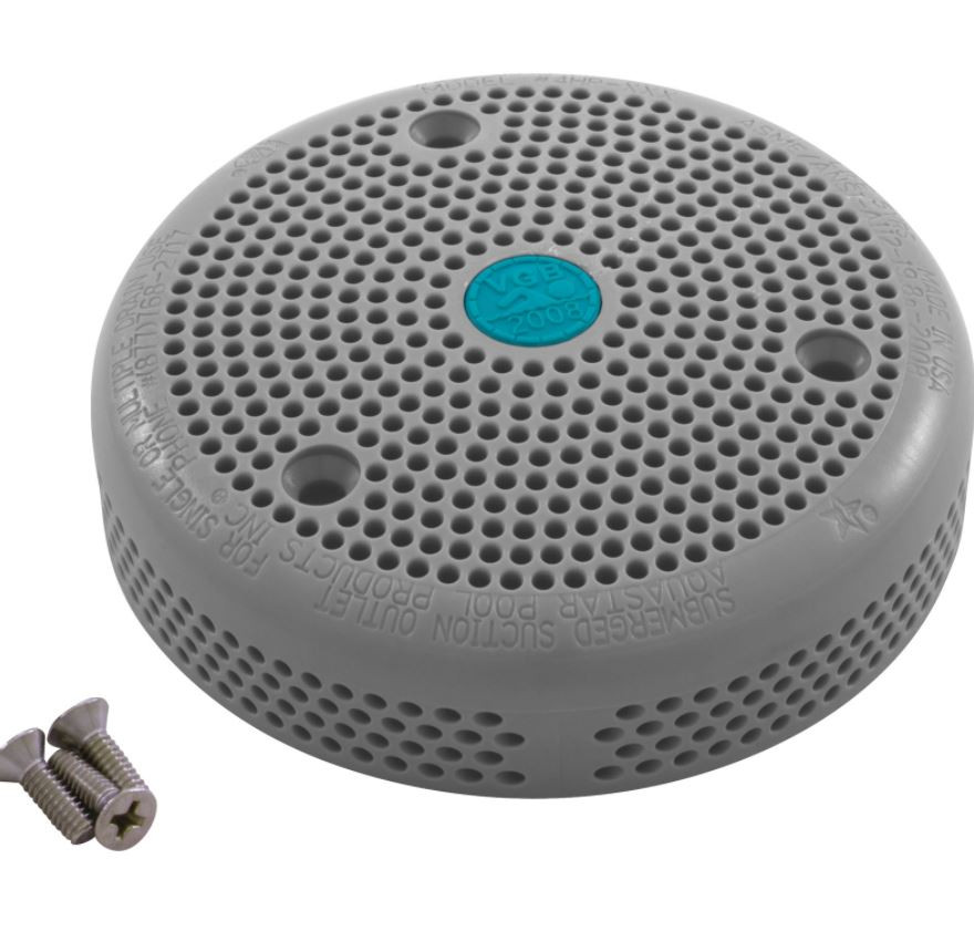 Aquastar 4 Inch Gray Suction Cover 4HP103 VGB