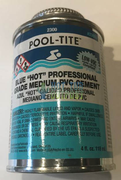 PoolTite Blue PVC Cement Glue 1/4 Pint POOLTITE1/4PT