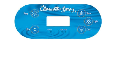 Clearwater Spa 6 Button Control Panel Overlay 12890 2 Pumps