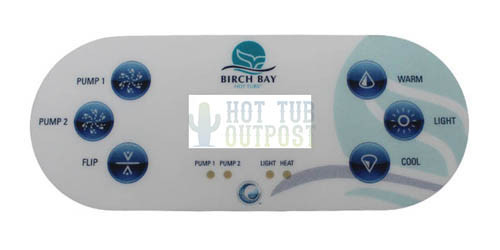 Coast Spas 6 button Topside Overlay 17103