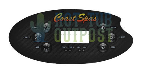 Coast Spas 6 button Topside Overlay 12745