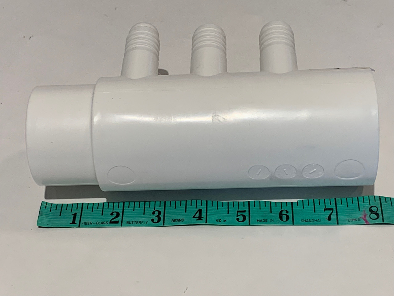 6-Port 2 Inch Slip Spg X (6) 3/4 Inch Barb PVC Water Manifold WM2XSP-6P