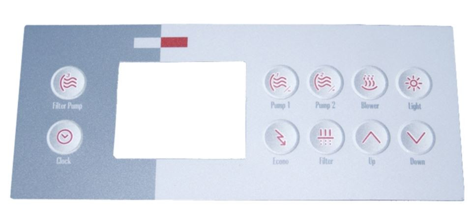 Gecko Overlay TSC-4 Label 10-Button Control Panel 9916-100761
