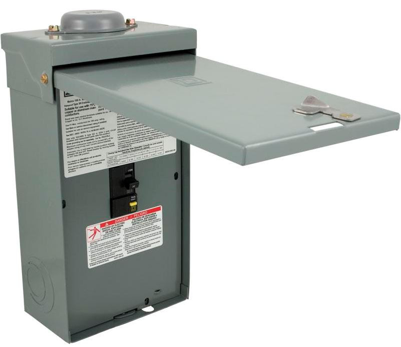 60A GFCI Load Center Disconnect Box 115v 230v DPST 60 Amps
