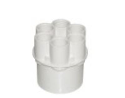 Caldera Spa Air Manifold 6 Port 3/8 Inch Smooth Barb X 1/2 Inch Slip X ...