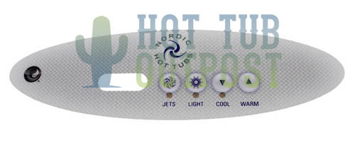 Nordic Hot Tub Control Panel Overlay 74112