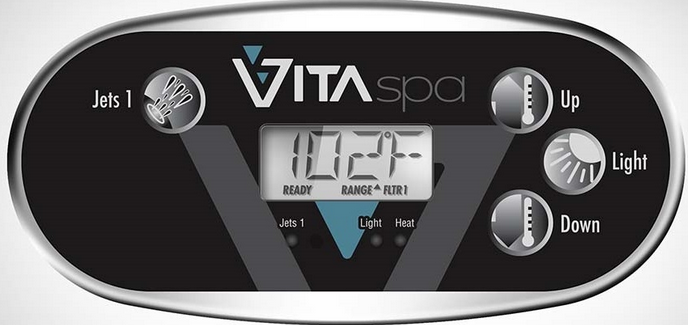 Vita Spa 4 Button Control Panel Overlay 110832