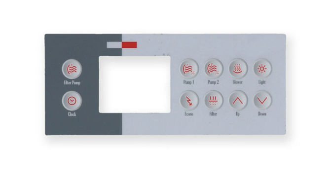Gecko Overlay TSC-4 Label 10-Button Control Panel 9916-100761