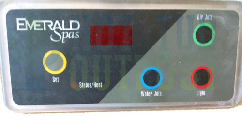 Emerald Spas 4 Button Control Panel 50831 Set Water Air Light