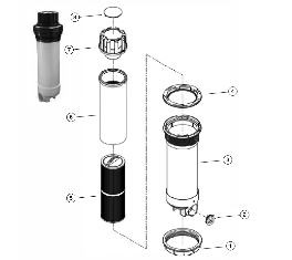 Cal Spas FIL35453-914-000 50 SqFt Floating Vein Filter Rigid Spring Valve