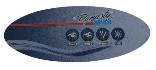 Dynasty Spa Control Panel Overlay 14230 K-85 2-Pump