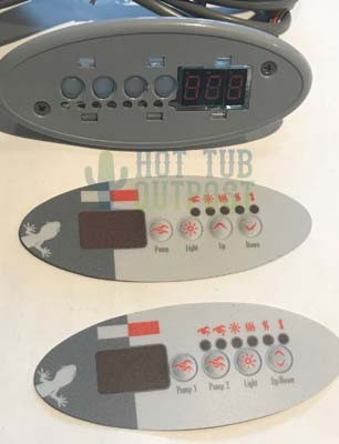 TSC-9 Gecko Control Panel and Overlay GE1-GE2 0202-007040 BDLTSC9PPD