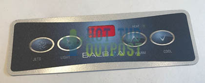 Free Flow Spa Control Panel 4 Button SUV With Overlay FreeFlow Watkins