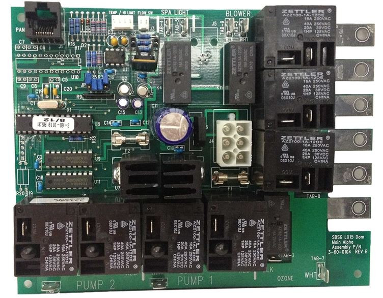 Spa Builders LX-10 Alpha Rev 5.31 Circuit Board 9920-200973