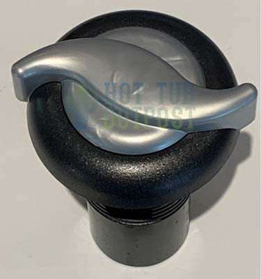 Cal Spas PLU21300508 Air Control Cap Black Titanium Swoosh Style