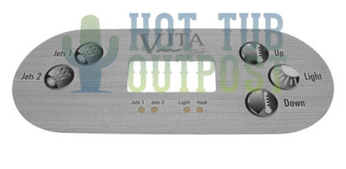 Vita Spa Topside Control Panel Overlay 109259 5 Buttons