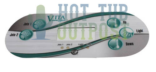 Vita Spa Topside Control Panel Overlay 109259 5 Buttons