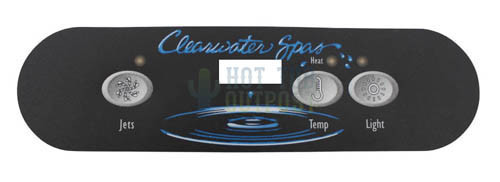 Clearwater Spa 6 Button Control Panel Overlay 12890 2 Pumps