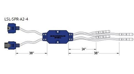 LSL-SPR-A2-2WB Perimeter LIghting 2 Strand LED Spyder Cable