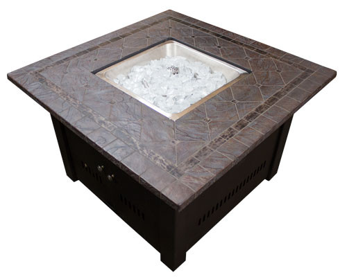 40" Square Slate Top Fire Pit