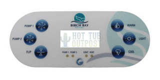 Clearwater Spa Control Panel Overlay WO1764