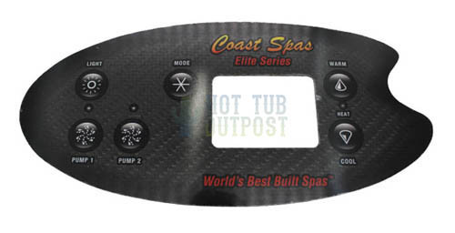Master Spa Control Panel X310135 Legacy 2 Pump with Overlay