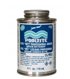 PoolTite Blue PVC Cement Glue 1/4 Pint POOLTITE1/4PT