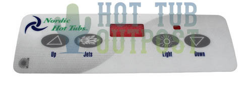Nordic Hot Tub Control Panel Overlay 74112