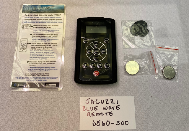 Jacuzzi Basic FM Remote 6560-300 J200 J300 LX Blue Wave