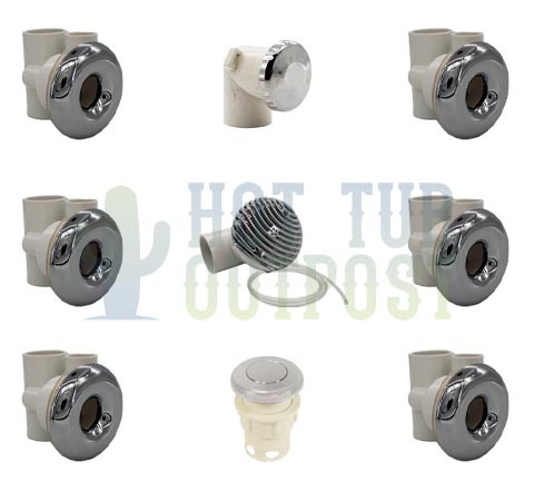 Complete Whirlpool Bathtub Retrofit Kit 3/4HP Pump Jets Hose Air ...