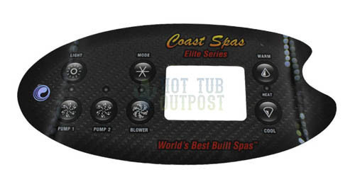 Master Spa Control Panel X310135 Legacy 2 Pump with Overlay