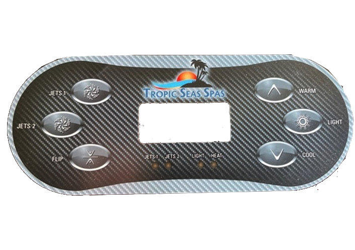 Coast Spas 6 button Topside Overlay 17103
