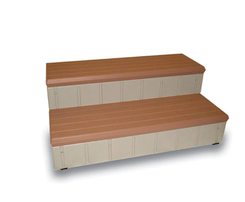 28 Inch Gray Plastic Entry Spa Steps Handi Step