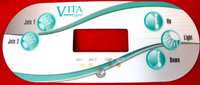 Vita Spa Topside Control Panel Overlay 109259B 5 Buttons Green Silver