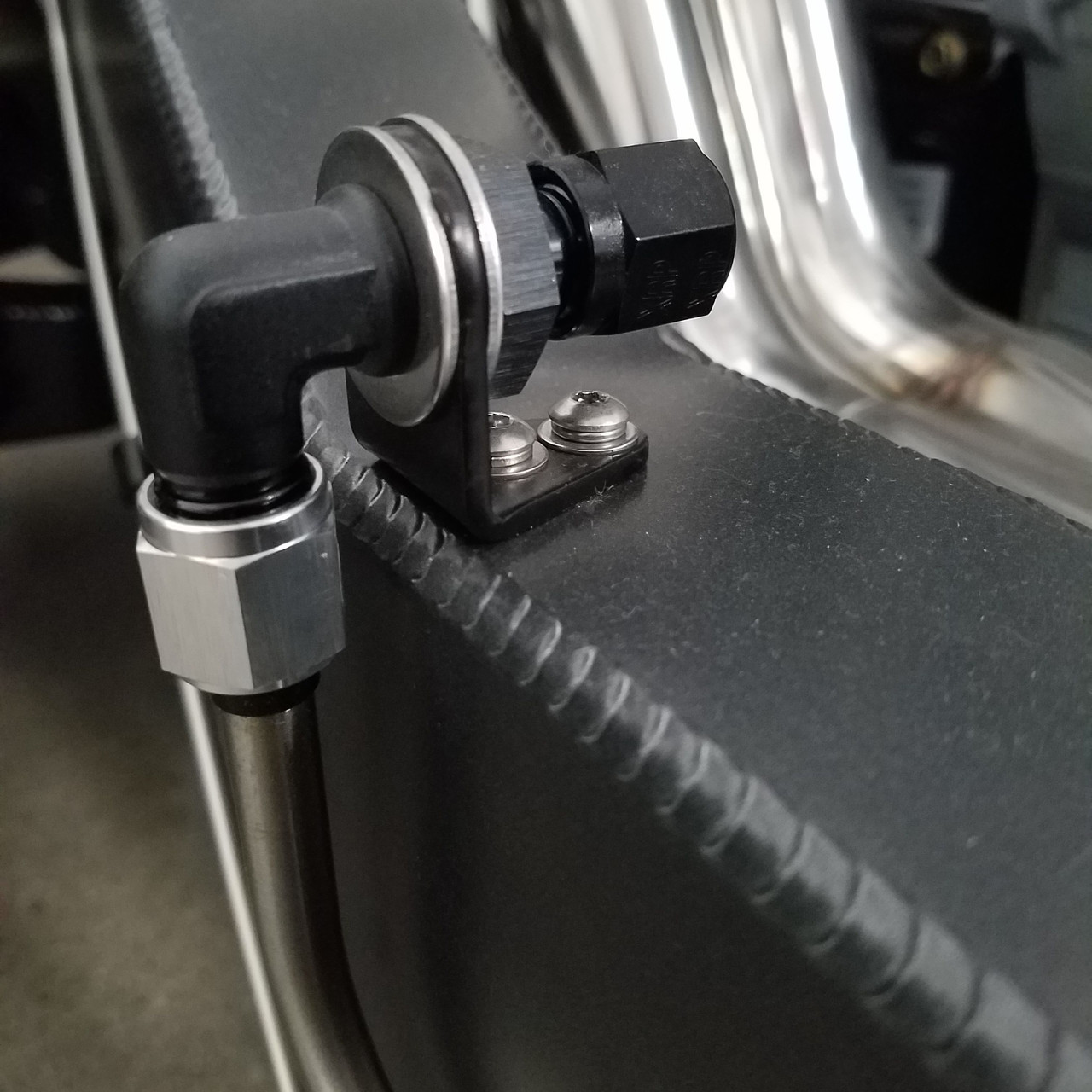 Bulkhead Tab for -3AN. Bolt-on. Stainless.