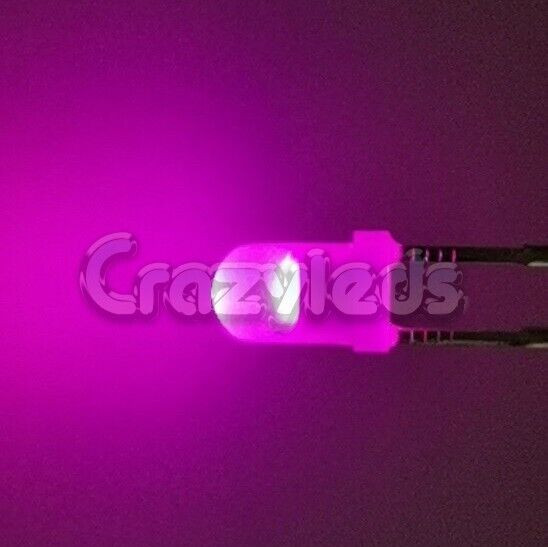 Pink 3mm diffused dome top THT LED