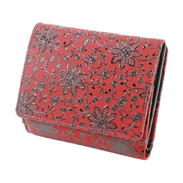 INDENYA Ladies Wallet 2215, Clematis Black on Red