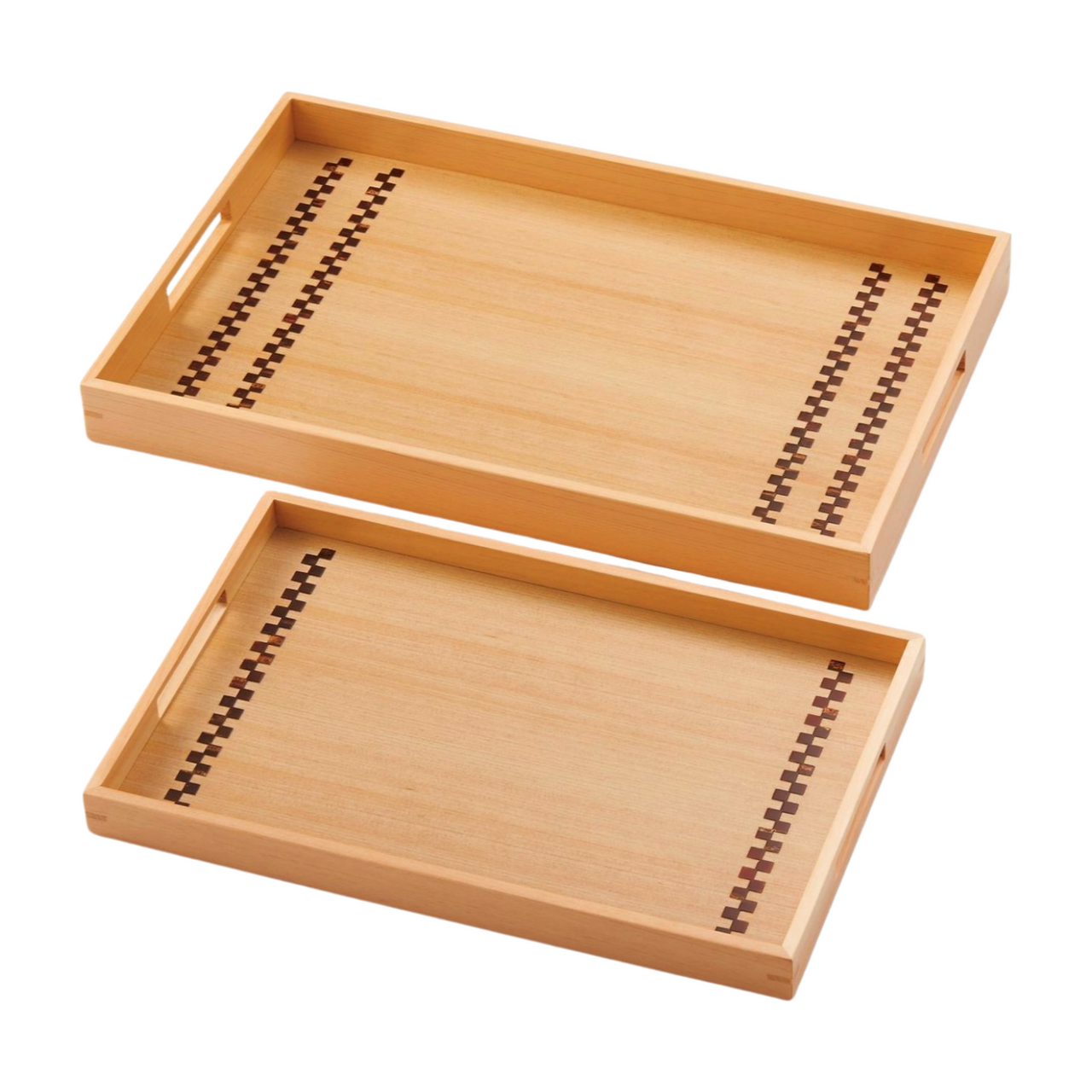 Cherry Bark Decorated Hinoki Cypress Tray TSUNAGU