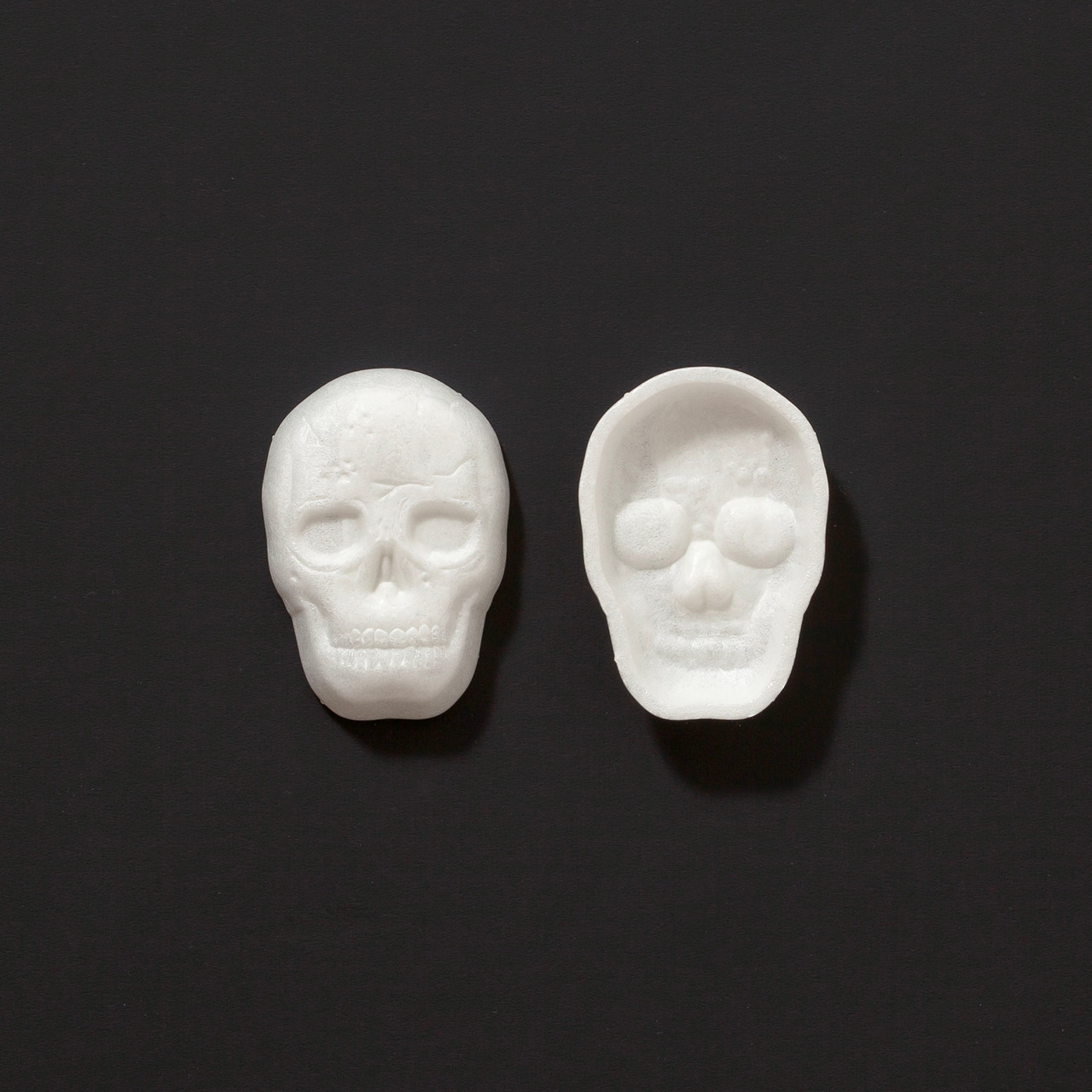 Japanese Wagashi MONAKA Shells, C135 White Skulls, 50 monaka