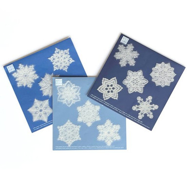 IEDA Japanese Washi Paper Reusable Window Decoration, 5 Snowflakes Flakes