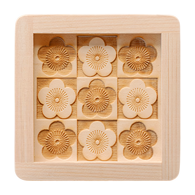 Masu Hinoki Cypress Coaster with Traditional Patterns