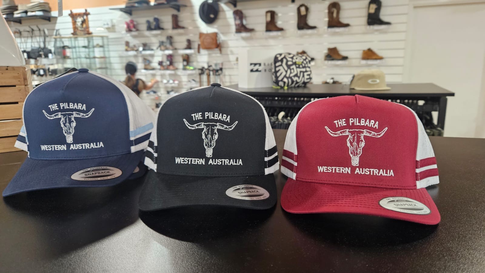 The Pilbara Cap - Bull Horns Logo - FISH Outback Stores Social Enterprise