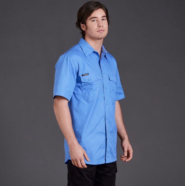 King Gee Workcool 2 SS Shirt - Sky - FISH Outback Stores Social Enterprise