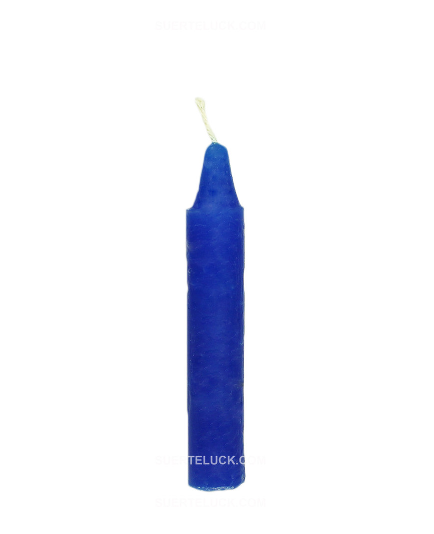 Blue 4 Inch Candles - SUERTE·LUCK